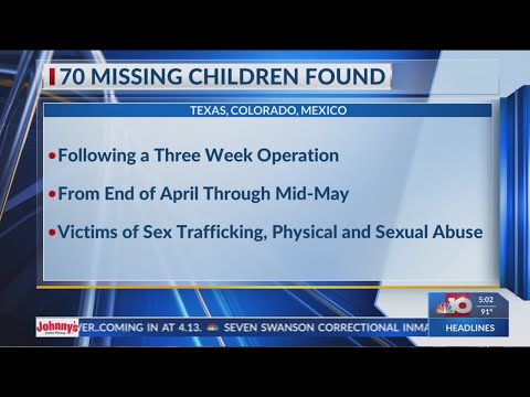 70 missing children found by Texas authorities