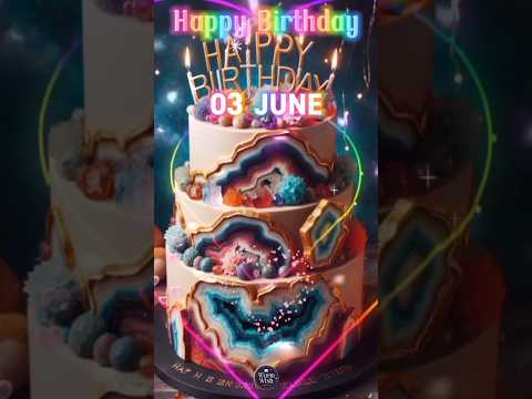 03 June Birthday Wish π | Happy Birthday Song #happybirthday #june #birthdaystatus #cake #shorts