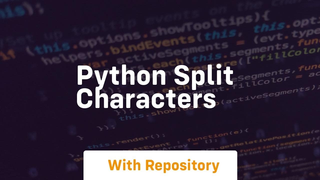 python split characters