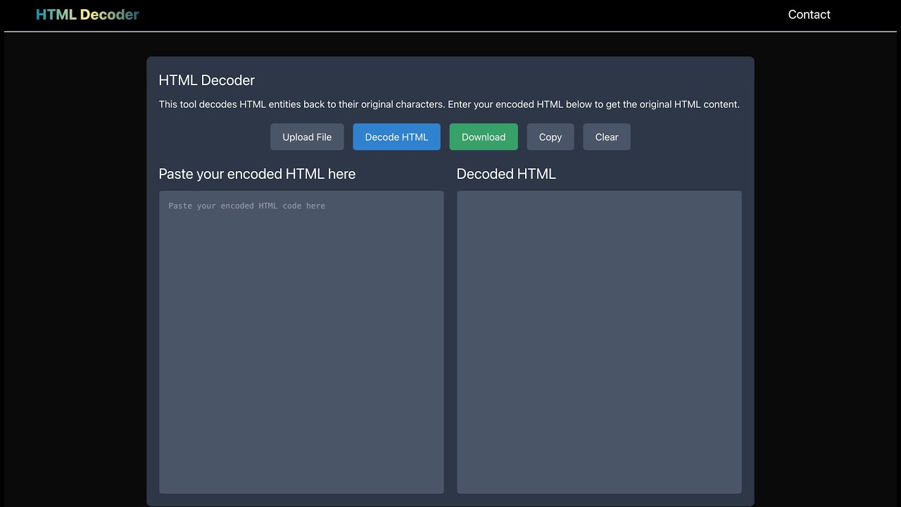 How to Use HTML Decoder | Convert HTML Entities to Text | https://htmldecode.in/