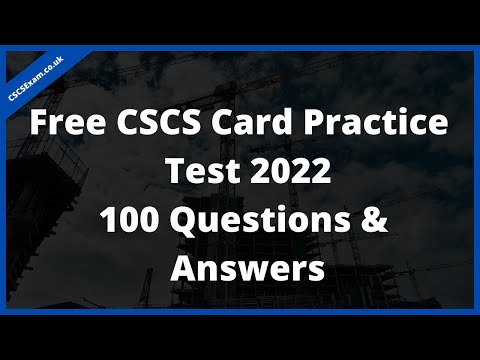 CSCS Practice Test - 100 Questions and Answers CSCS Card Mock Test - CSCS Training Video