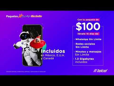 Telcel | Prepago | Paquete Amigo Sin Límite | 100