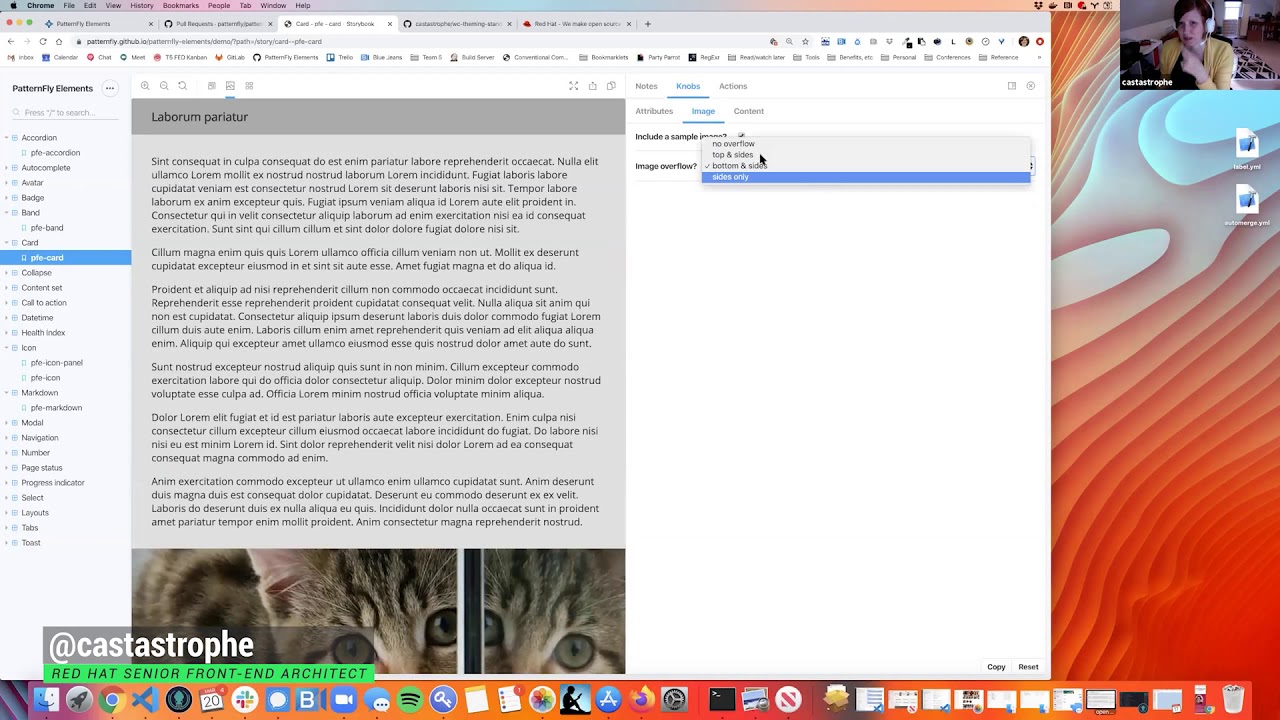 PatternFly Elements being showcased on Un-Code Review