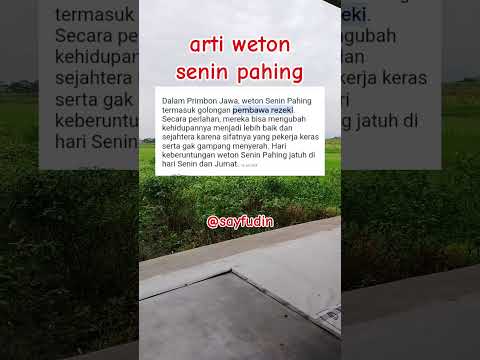 Arti weton Senin pahing #shorts #artiweton #weton