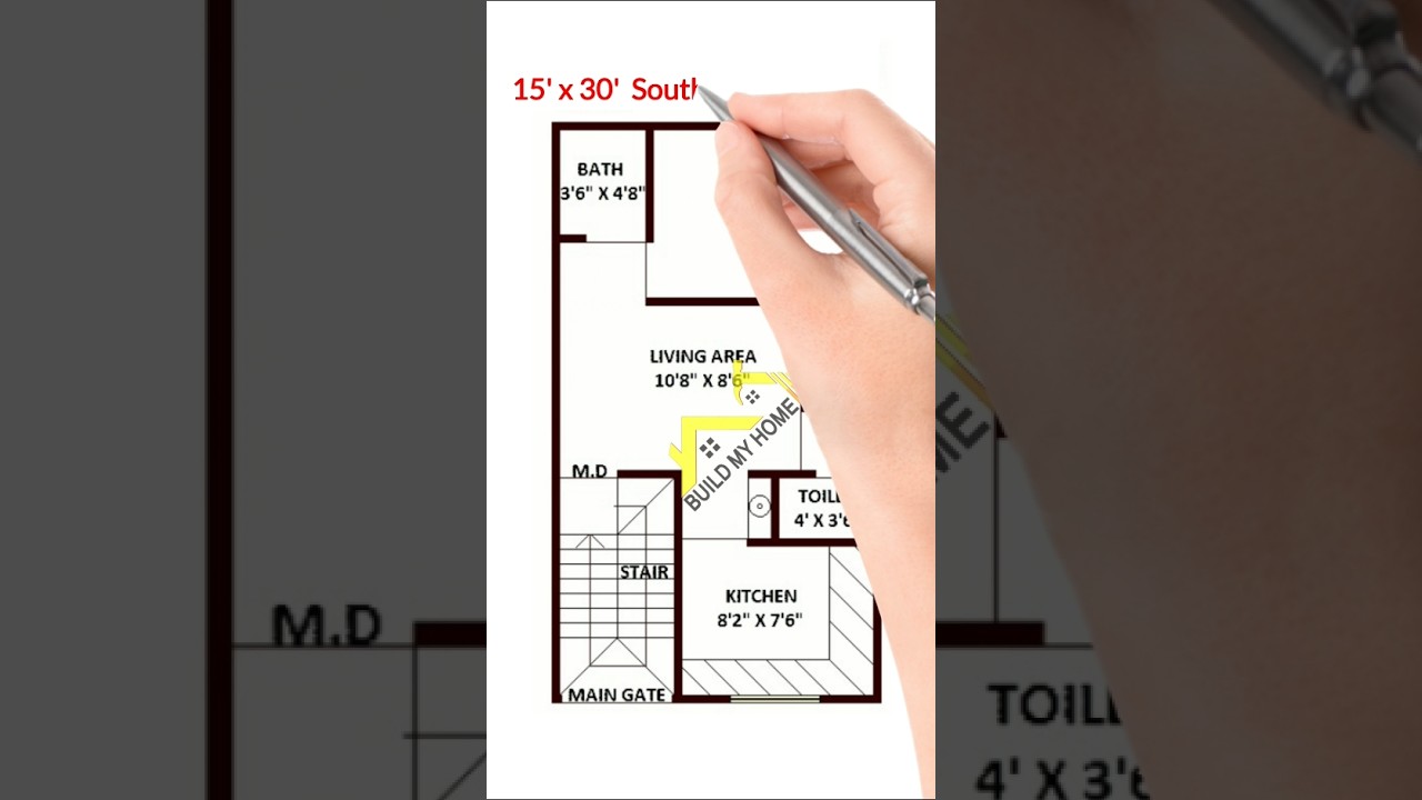 15 x 30 #buildmyhome #home #houseplan #housedesign #homeplan #housemap #shortsvideo #shorts