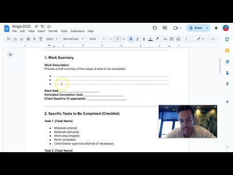 How we use the DOD (definition of done) form in our construction business