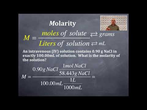 Solutions 3: Molarity, M