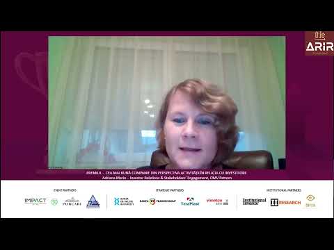 ARIR Gala 2021 - Adriana Marin, Investor Relations & Stakeholders’ Engagement, OMV Petrom