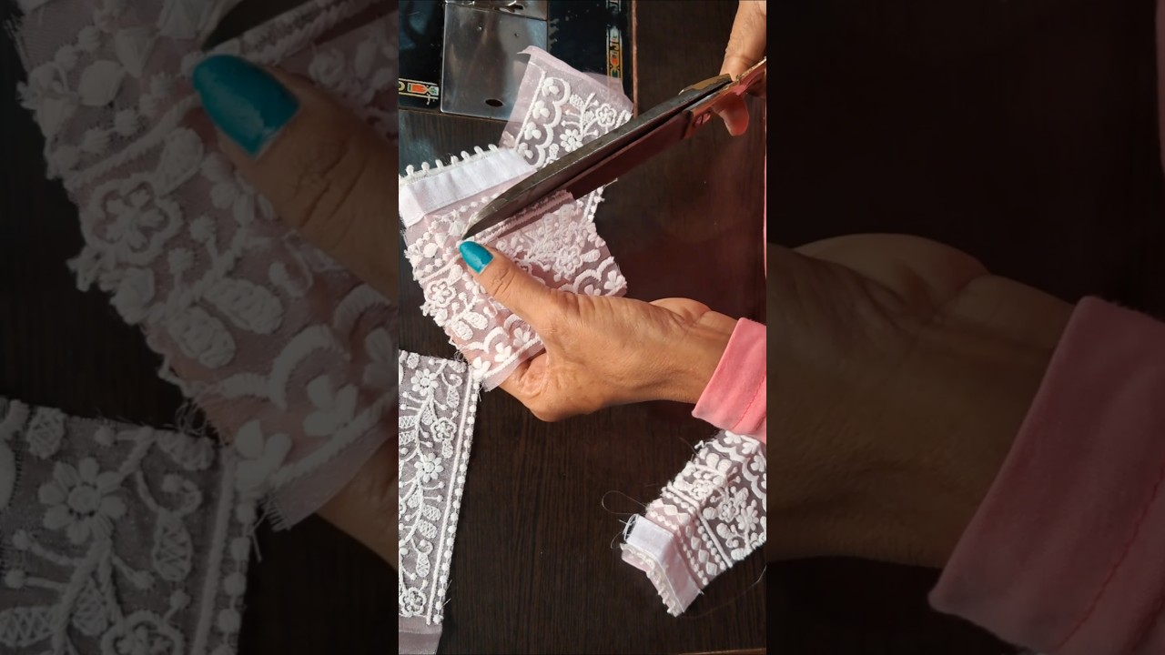 Wastage less se bnaye simple sleeves pe design