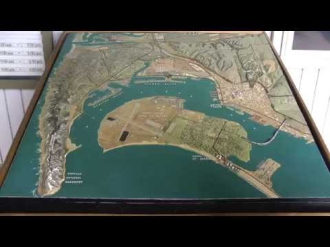 color relief map at Cabrillo National Monument, Point Loma, San Diego, CA