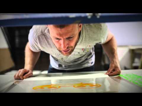 A day of screen printing, the making of 'Mickey Mouse Emojis...'
