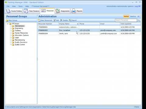 An Introduction To Training Manager software