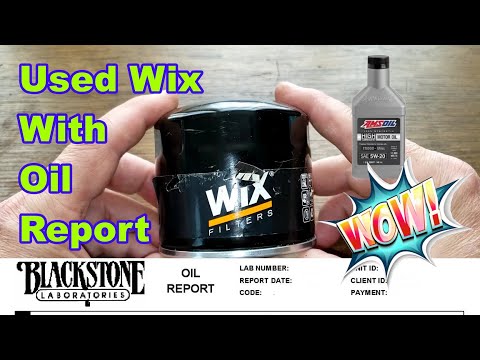 Used Wix Oil Filter 51334 Cut Open With Oil Analysis