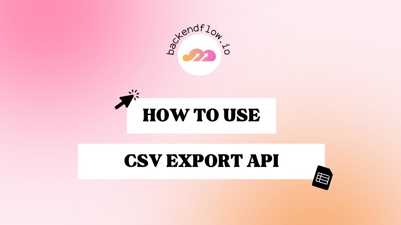 CSV Export API with Backendflow (ft. FlutterFlow)