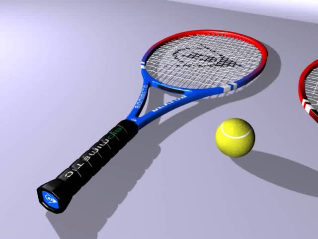 Tennis Racket 3D Model - FlatPyramid