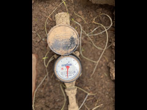 Leak showing on water meter