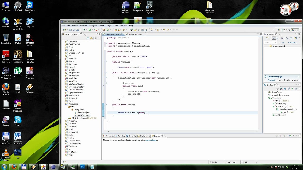 How to make a simple pong game in java-tutorial 1
