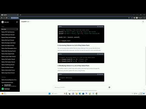 python for key value in list