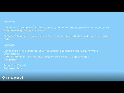 Provide definitions adjust,adapt,conform,accomodate and reconcile