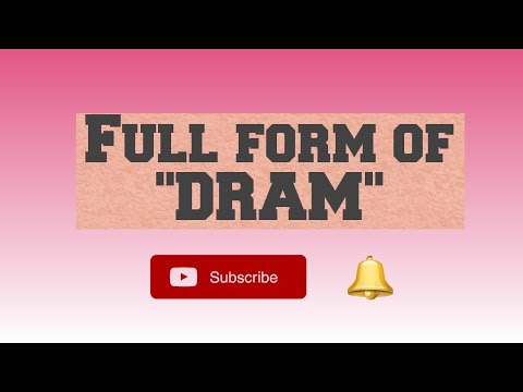 Full form of DRAM | what is DRAM