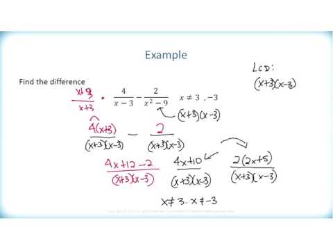 Math 3201 – U4 Ch.4 Sec.4.4 - Subtracting Rational Expressions