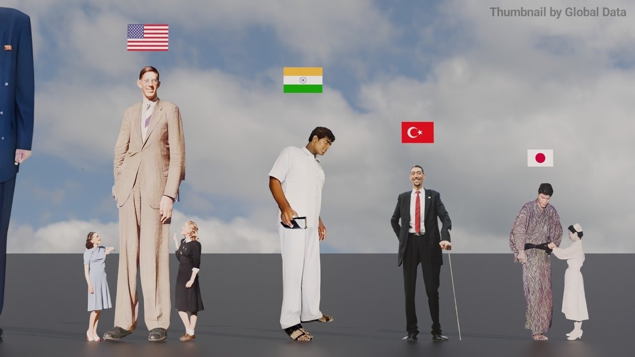 TALLEST People from Different Countries Height Comparison 3d