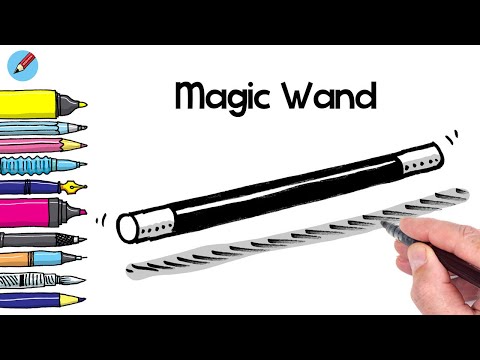 How to Draw a Magic Wand Real Easy – Spoken Tutorial – Shoo Rayner