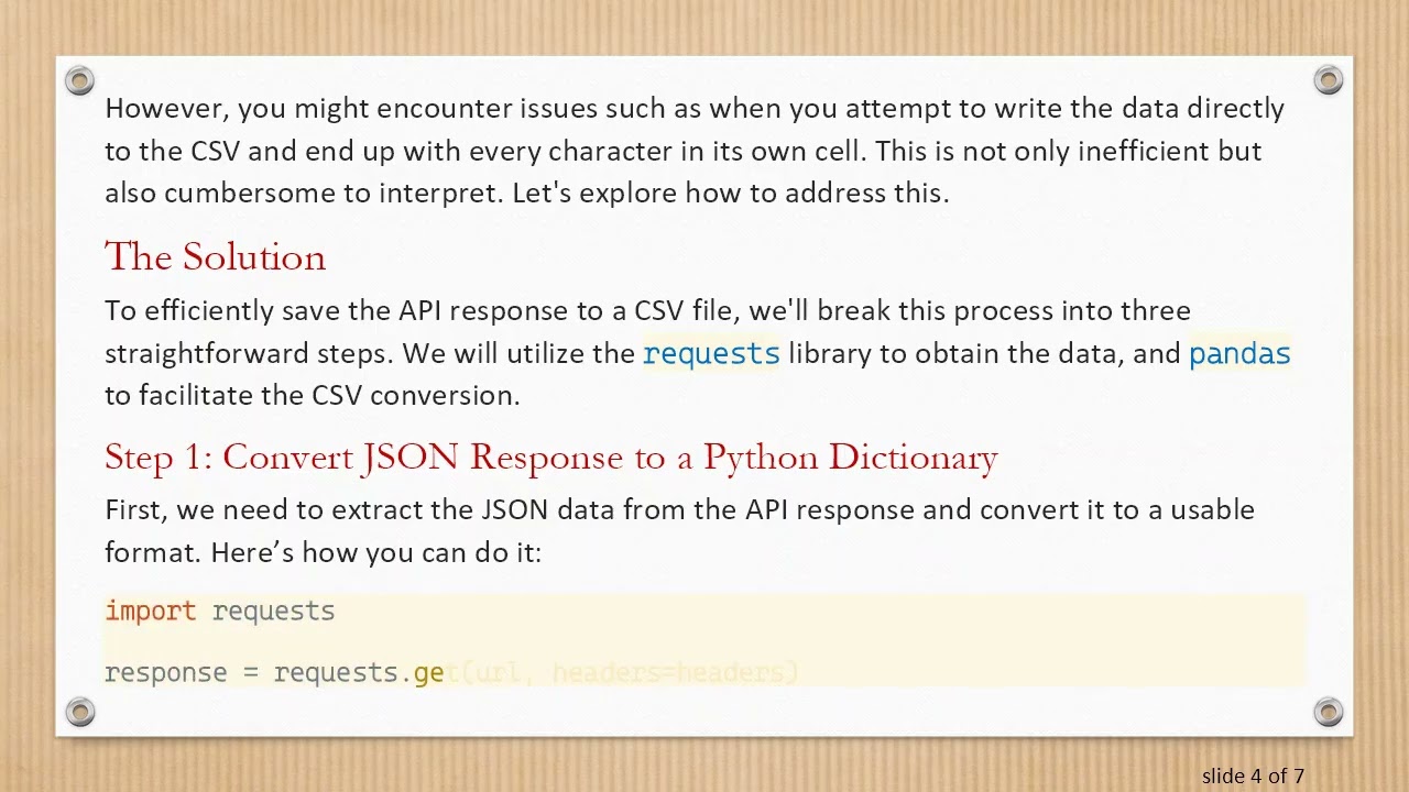 How to Save API Response to CSV with Python