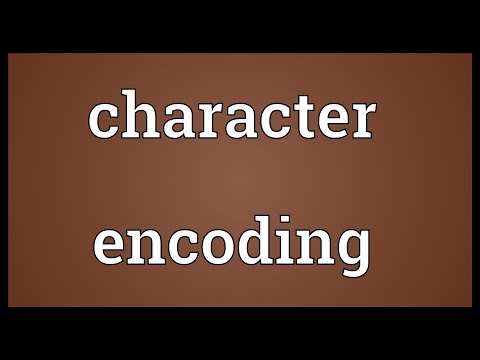 Character encoding Meaning