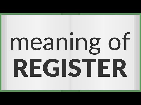 Register | meaning of Register