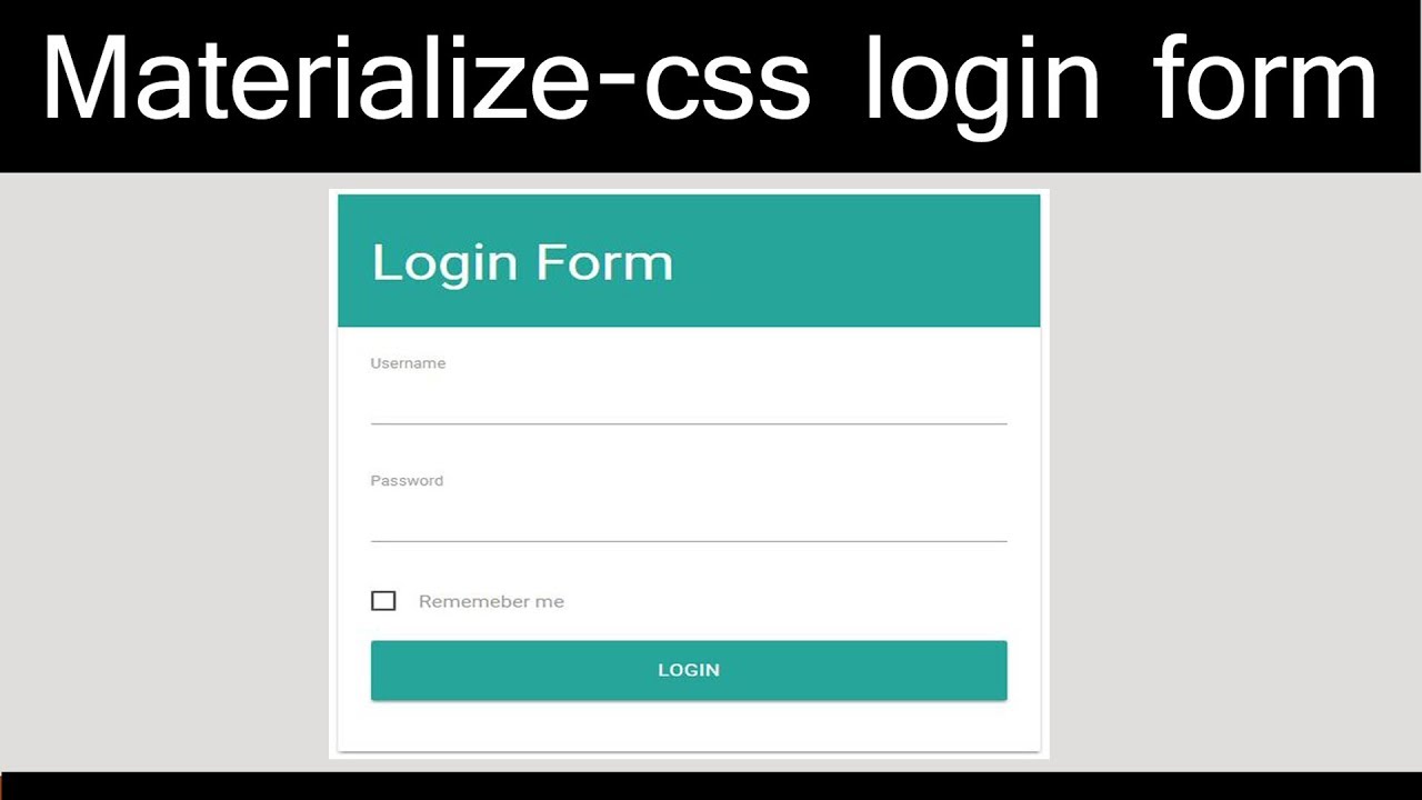 Materialize Css - responsive login form