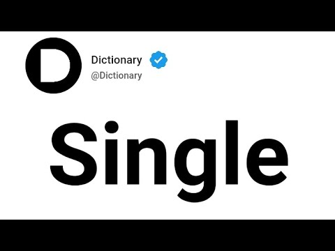 Single Meaning In English