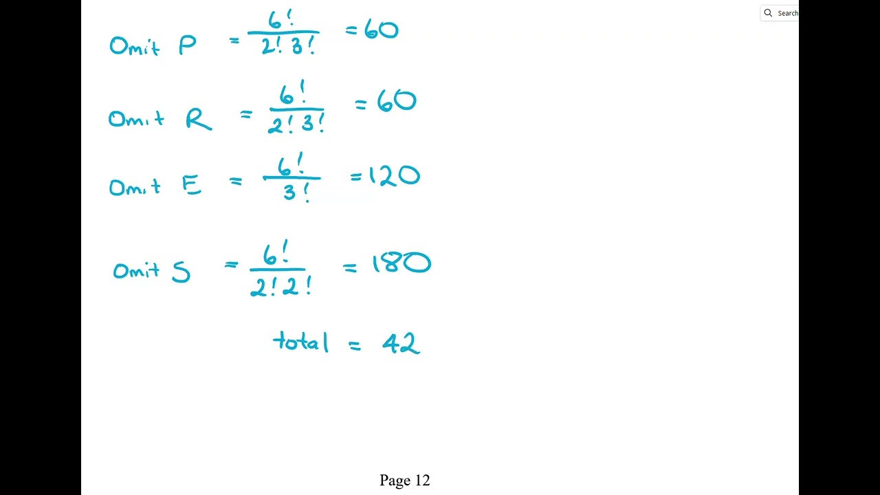 Yr 11 Ext 1 Combinatorics 4 - Ordered selections with identical elements
