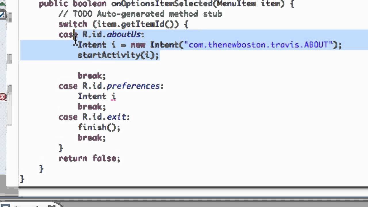Android Application Development Tutorial - 56 - Creating a PreferenceActivity