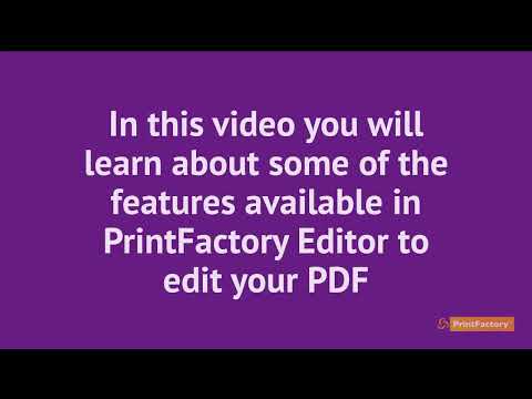 PrintFactory How to: Edit a PDF in Editor