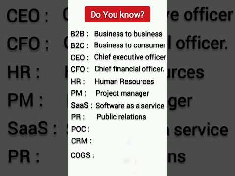 Business Acronyms | Business acronyms you need to know E-Learner