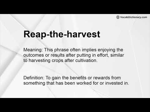 Reap-the-harvest Meaning