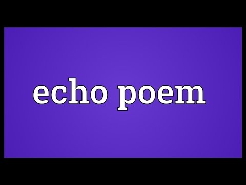 Echo poem Meaning
