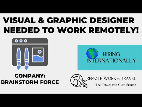 VISUAL AND GRAPHIC DESIGNER NEEDED TO WORK REMOTELY/International, work from home job!
