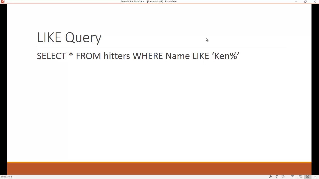 LIKE Operator in MySQL and PHP