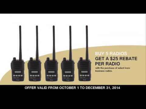 Icom Business Two Way Radio Rebate Promotion 2014