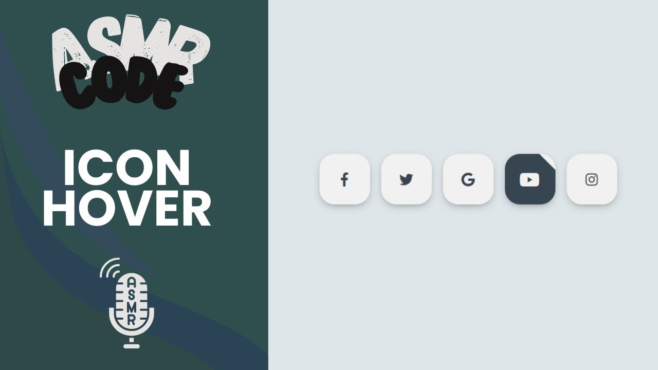 ASMR program || Icon hover with html and css || No Talking
