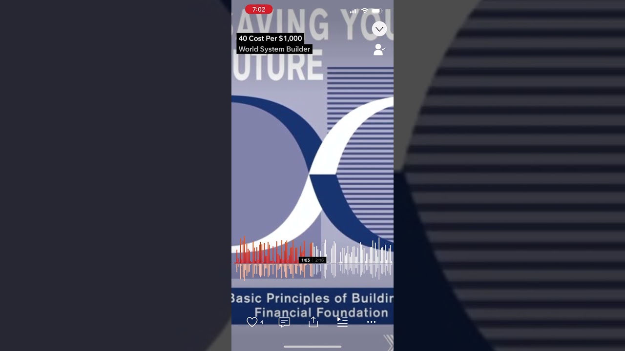 Cost per $1000 - Cost of Life insurance from Saving Your Future audiobook by WorldSystemBuilder WSB
