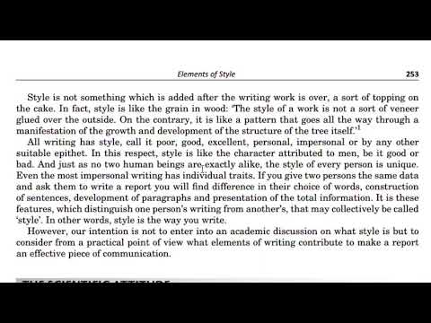 Report Writing Elements of Style