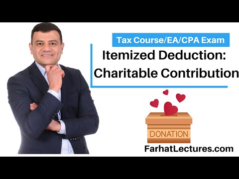 Itemized Deductions: Schedule A Charitable Contribution.