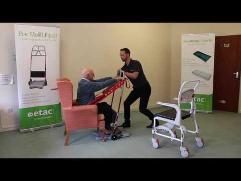 Etac R82: Molift Raiser standing transfer with RaiserStrap with sleeve