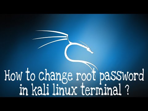 How to change root password in kali linux terminal