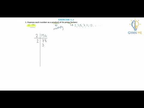 Q. 1(ii): Express each number as a product of its prime factors: 156