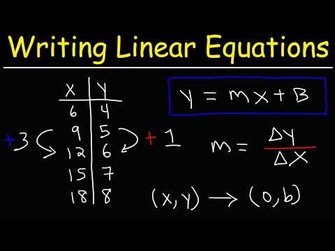 How To Write a Linear Equation From a Function Table | Algebra