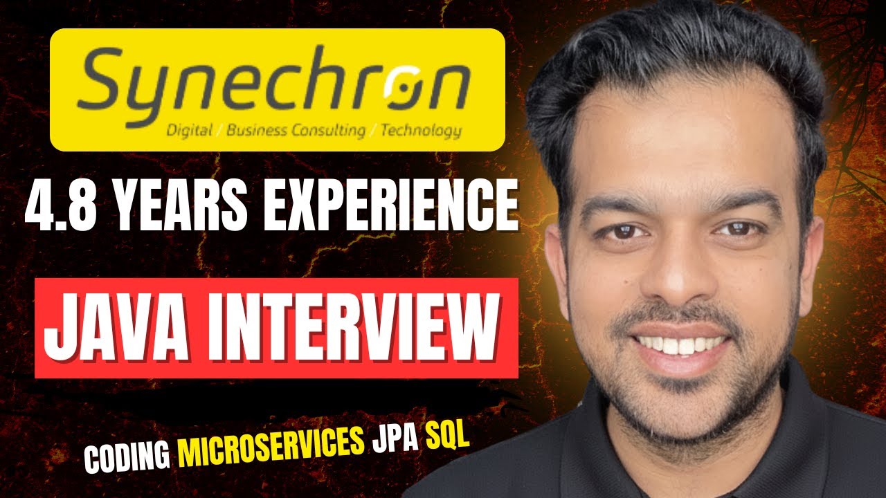 Java Interview Questions Asked at Synechron (4.8 Years Experience)